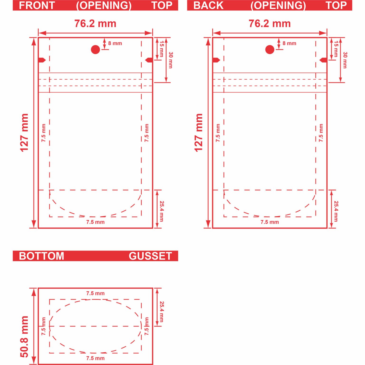 Stand Up Pouch Dielines Archives - CarePac
