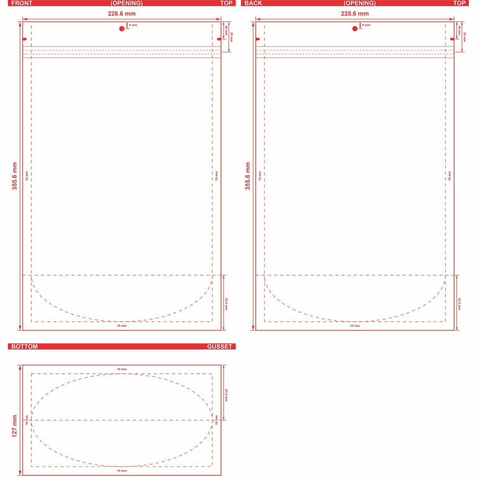 Stand Up Pouch Dielines Archives - CarePac